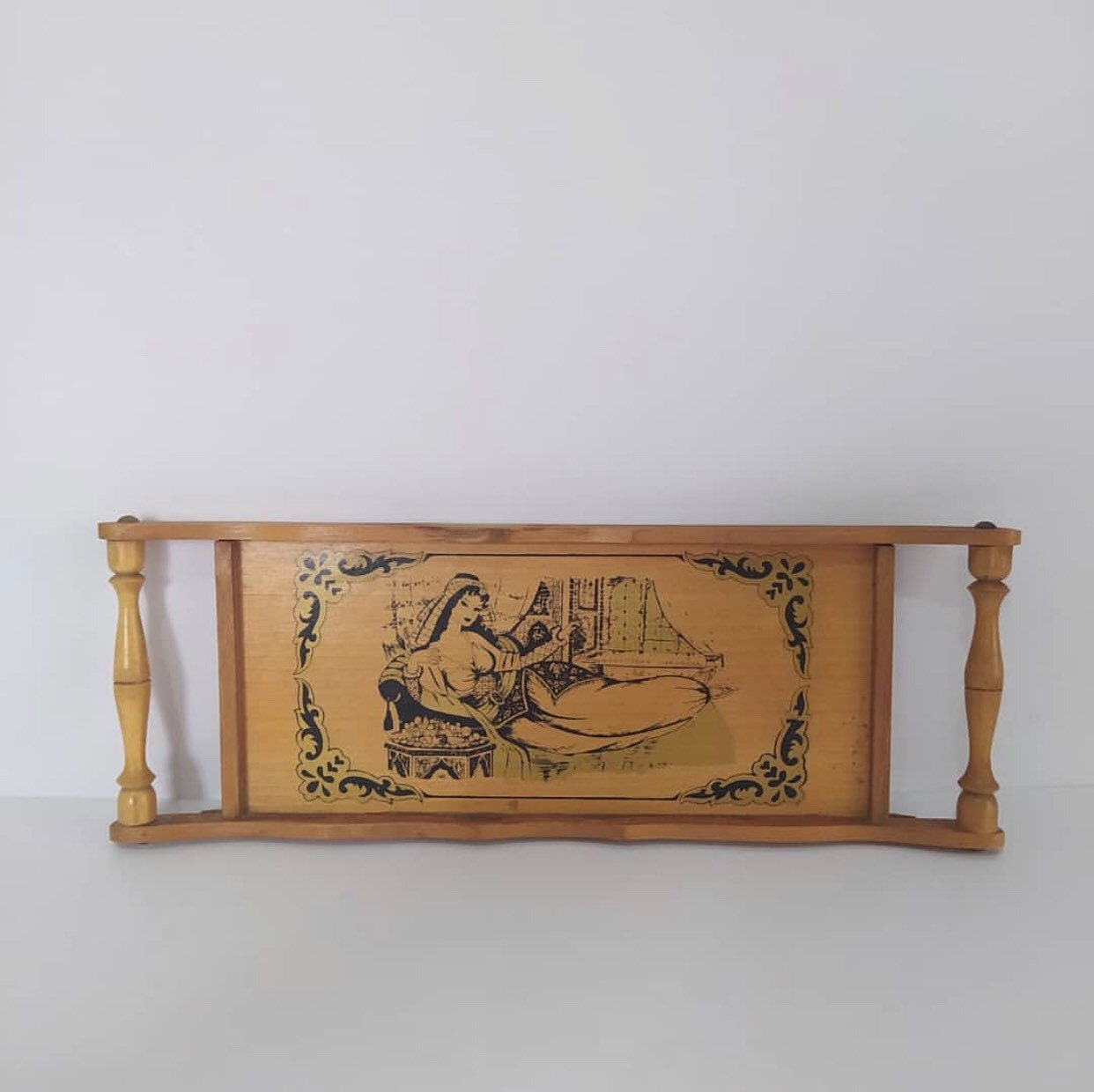 1970s Vintage Decorative Tray / Rustic Home Decor / Wooden Decorative ...