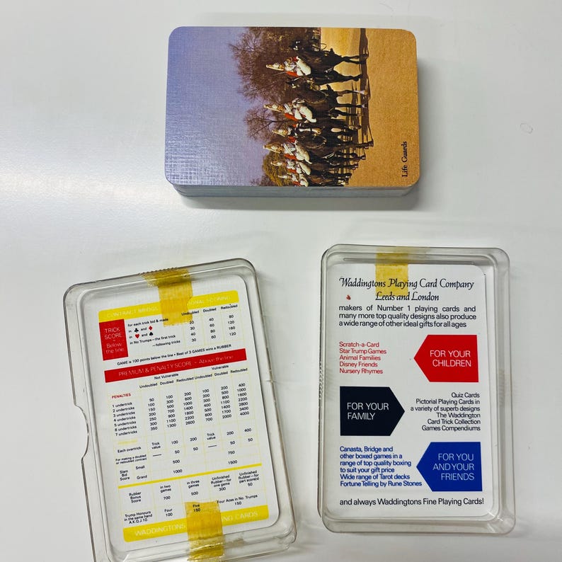 Vintage Waddingtons Playing Card Deck / Waddingtons Life Guards Playing ...