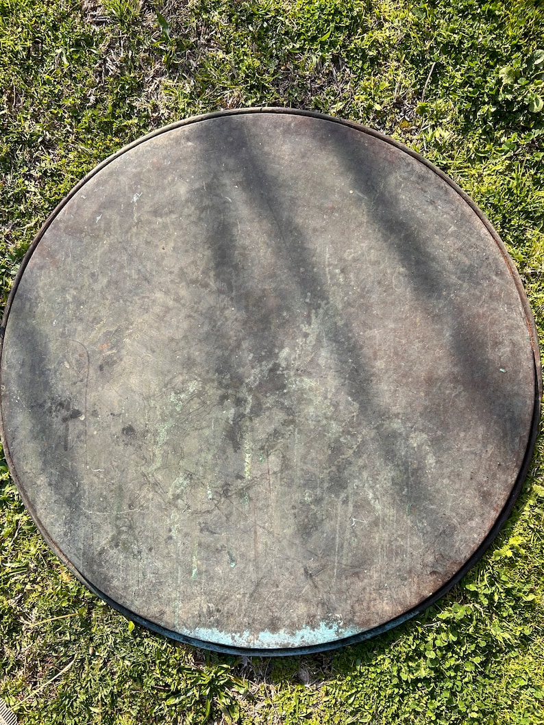 Antique Primitive Hand Etched Very Large Copper Plate, Rustic ...