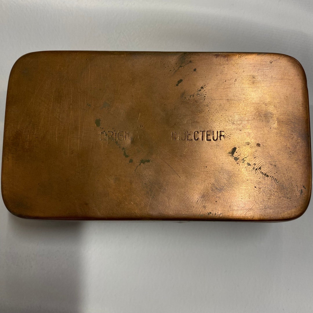 Vintage Original Injecteur Syringe Box, Antique Injection Box, Metal ...
