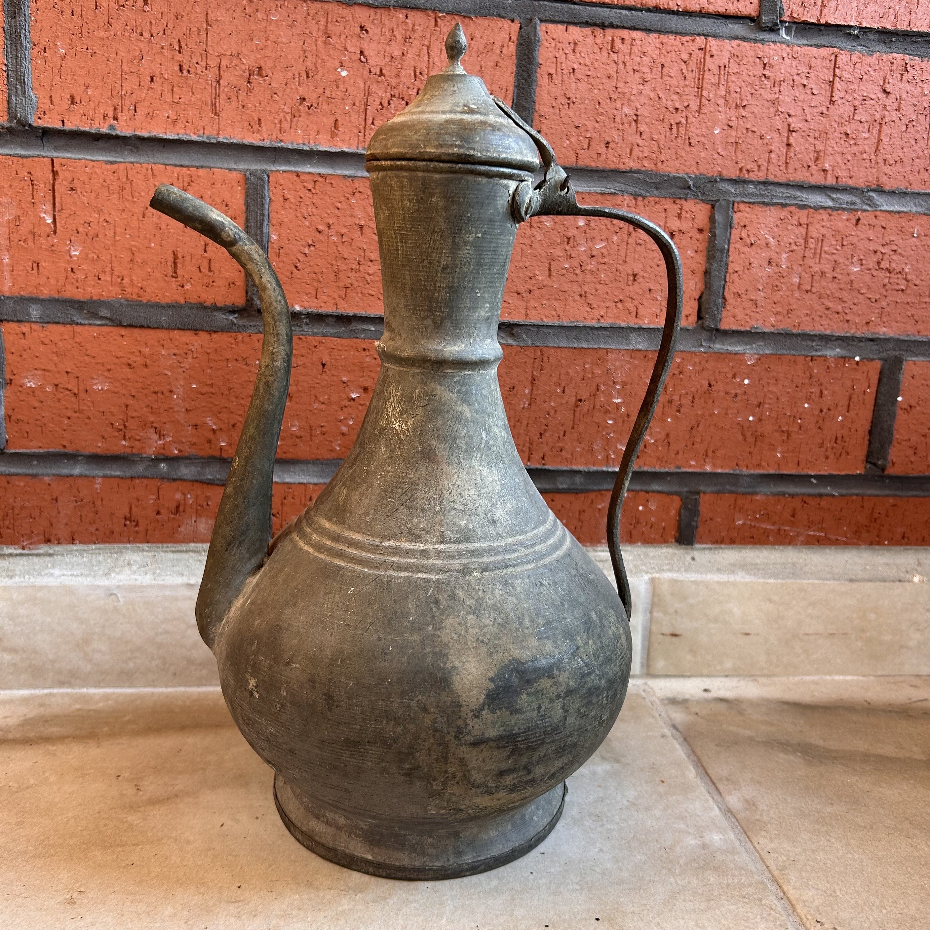 Antique Hammered Copper Pot With Lid, Copper Pitcher, Modern Farmhouse ...