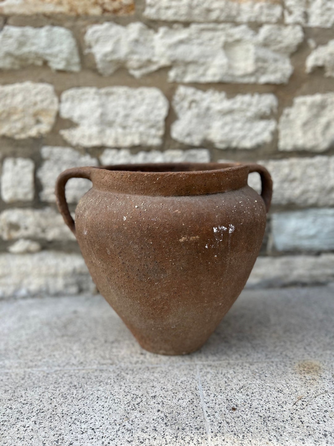 Antique Primitive Clay Pot, Rustic Amphora, Vintage Aegean and ...