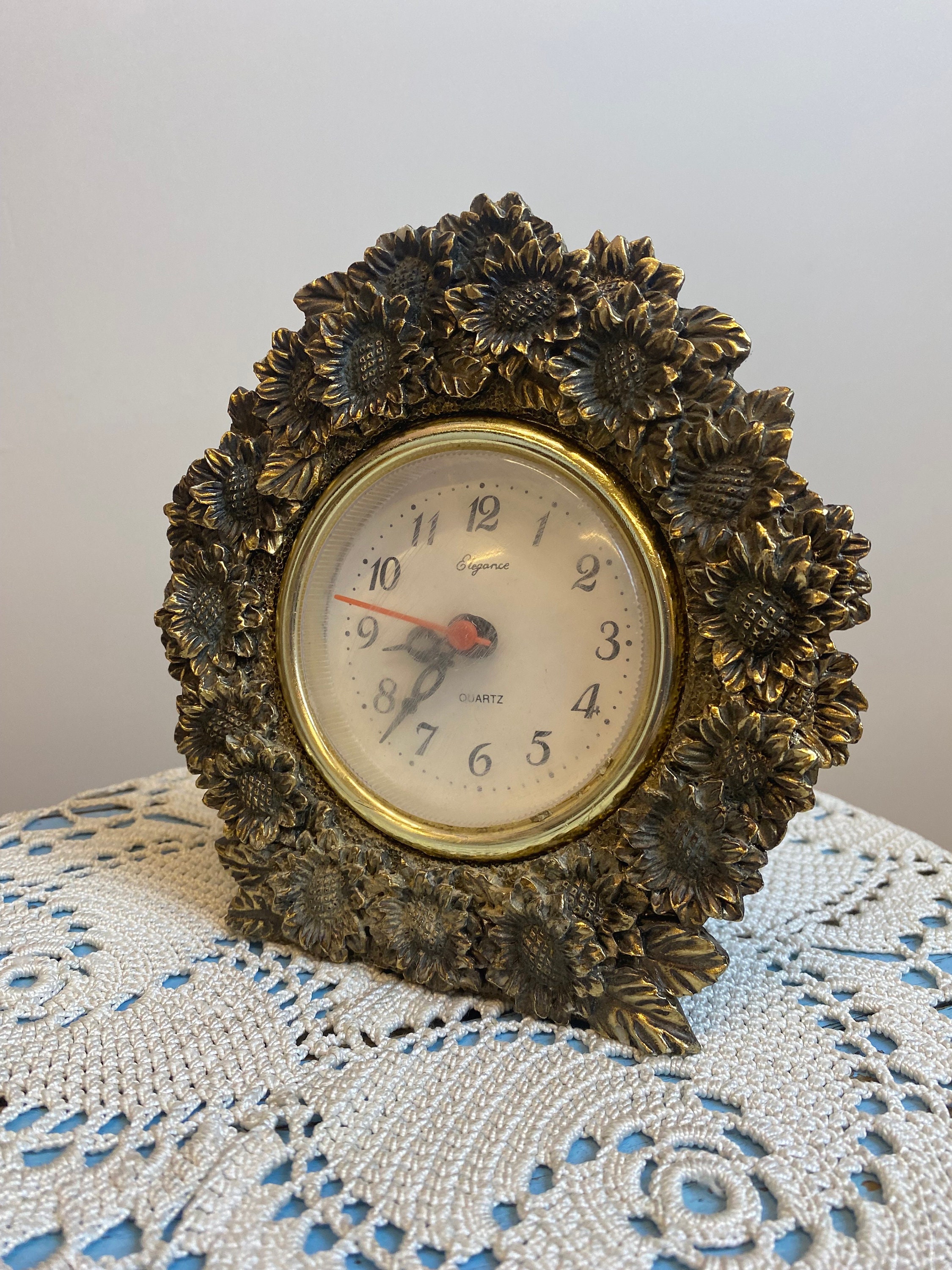 Vintage Art Nouveau Desktop Clock, Retro Desk Clock, Retro Decoration ...