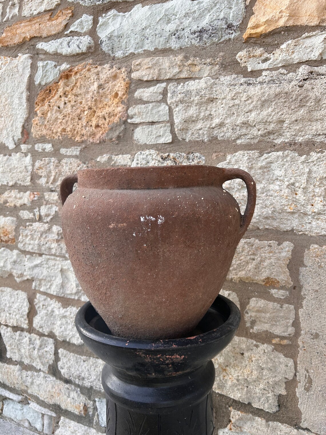 Antique Primitive Clay Pot, Rustic Amphora, Vintage Aegean and ...
