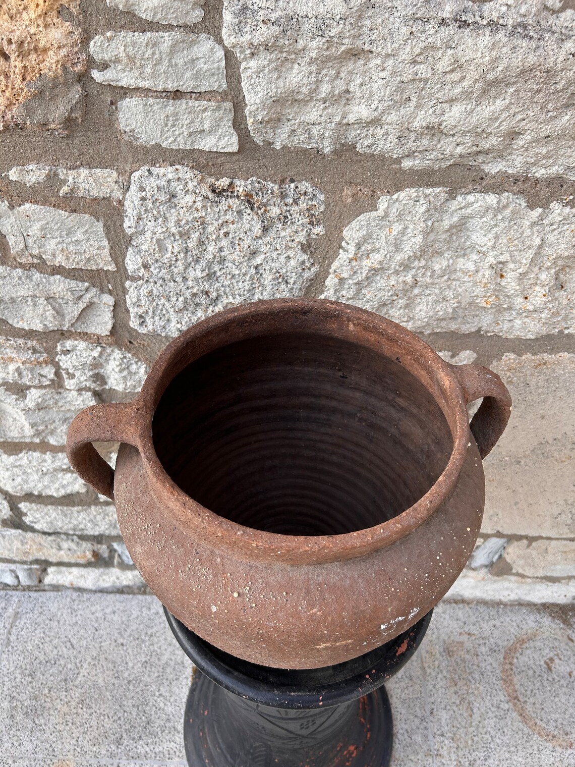 Antique Primitive Clay Pot, Rustic Amphora, Vintage Aegean and ...
