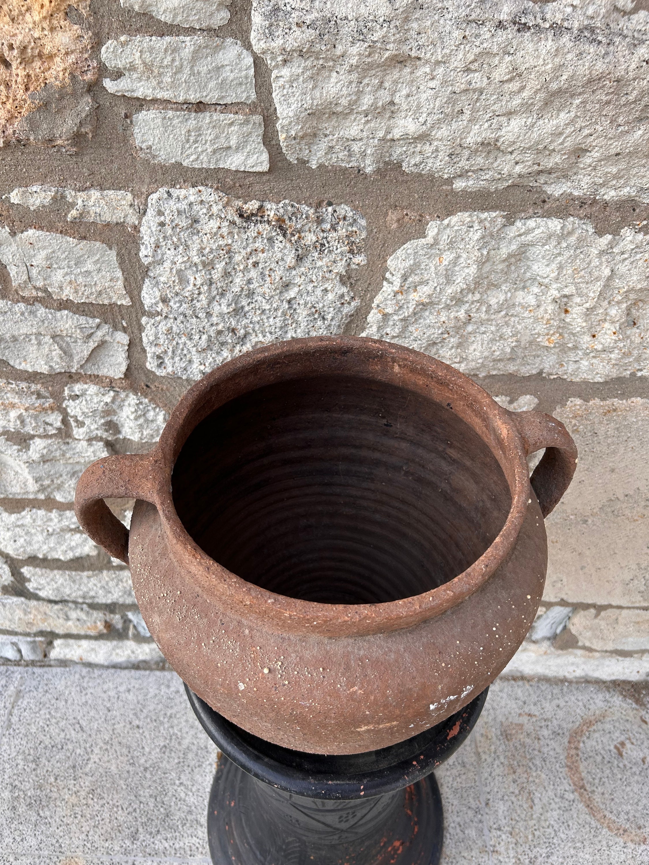 Antique Primitive Clay Pot, Rustic Amphora, Vintage Aegean and ...
