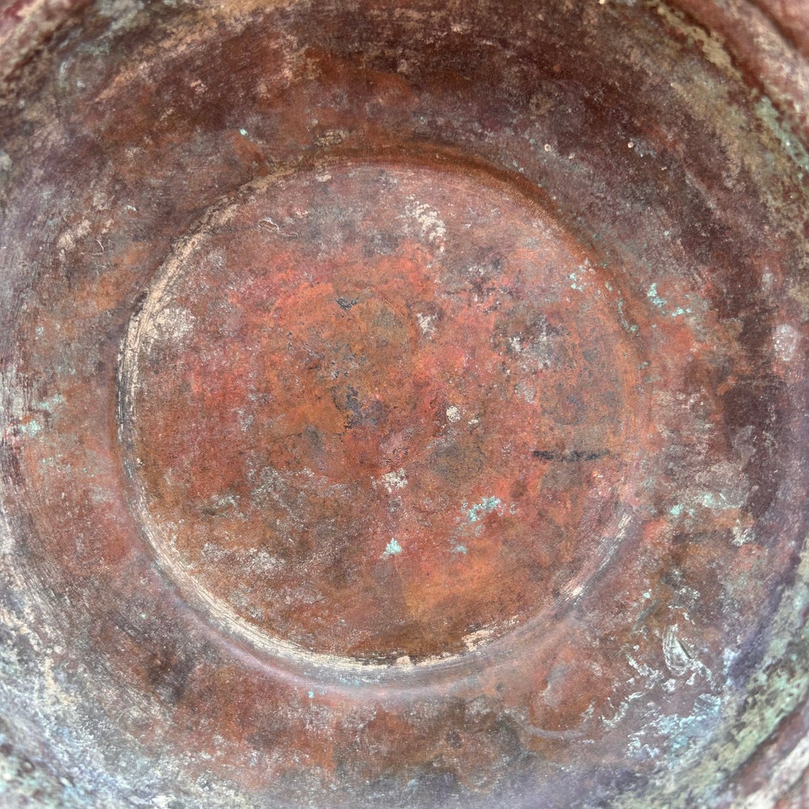 Antique Primitive Copper Plate, Rustic Countryside Decor, Vintage ...