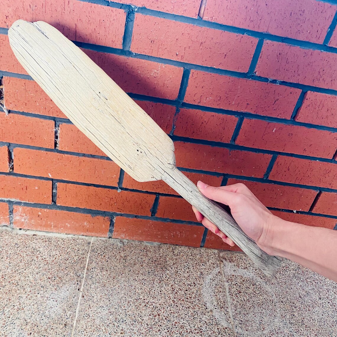 Antique Primitive Wooden Laundry Stick, Handmade Wooden Paddle, Vintage ...