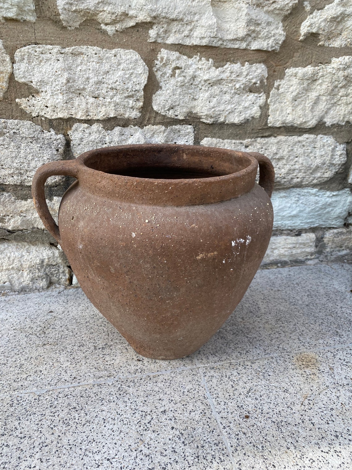 Antique Primitive Clay Pot, Rustic Amphora, Vintage Aegean and ...