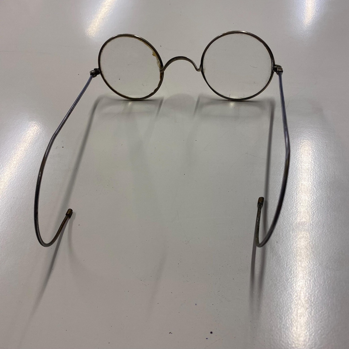 Circa 1880s Antique Round Eyeglasses in Original Metal Case ...