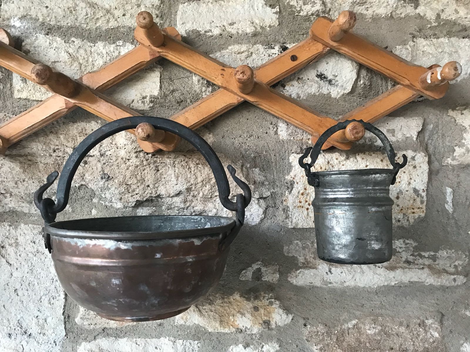 Decorative Copper Buckets / Witches Cauldron / Rustic Hammered Copper ...
