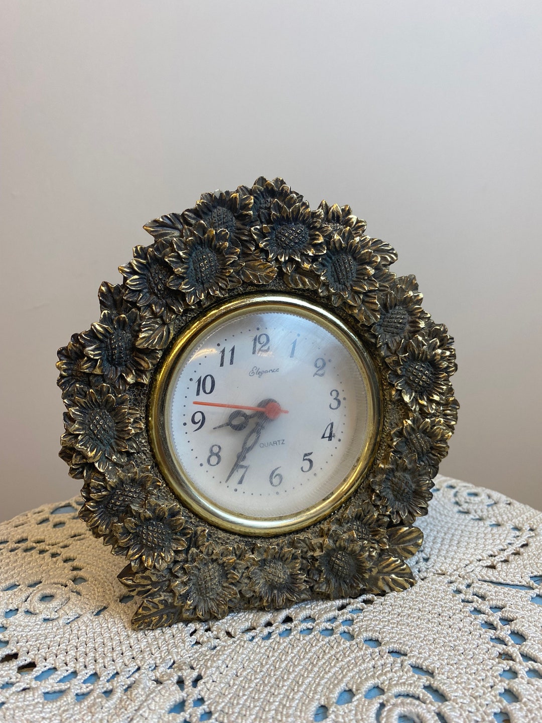 Vintage Art Nouveau Desktop Clock, Retro Desk Clock, Retro Decoration ...