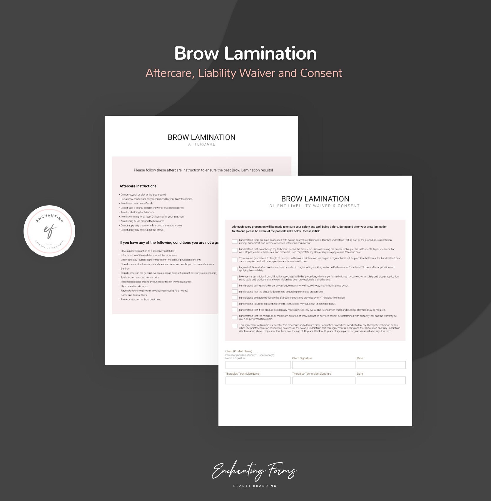 Brow Lamination Forms Brow Consultation & Consent Forms Brow | Etsy
