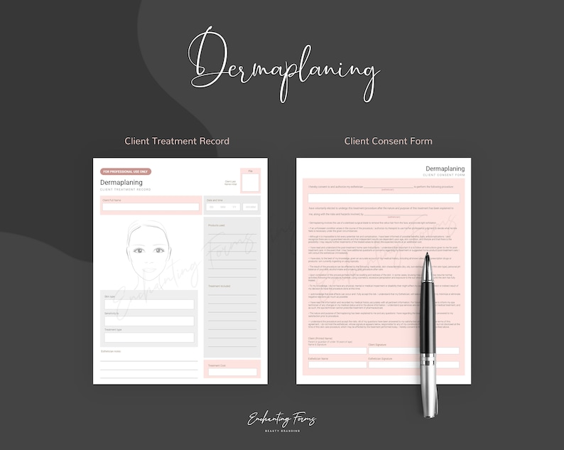 Dermaplaning Consultation Forms Consent Form Pre & Post Care - Etsy ...