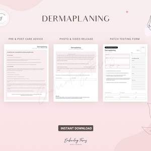 Dermaplaning Forms, Facial Consultation Form, Esthetician Forms ...