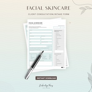 Facial Consultation Forms Facial Treatment Forms Client - Etsy