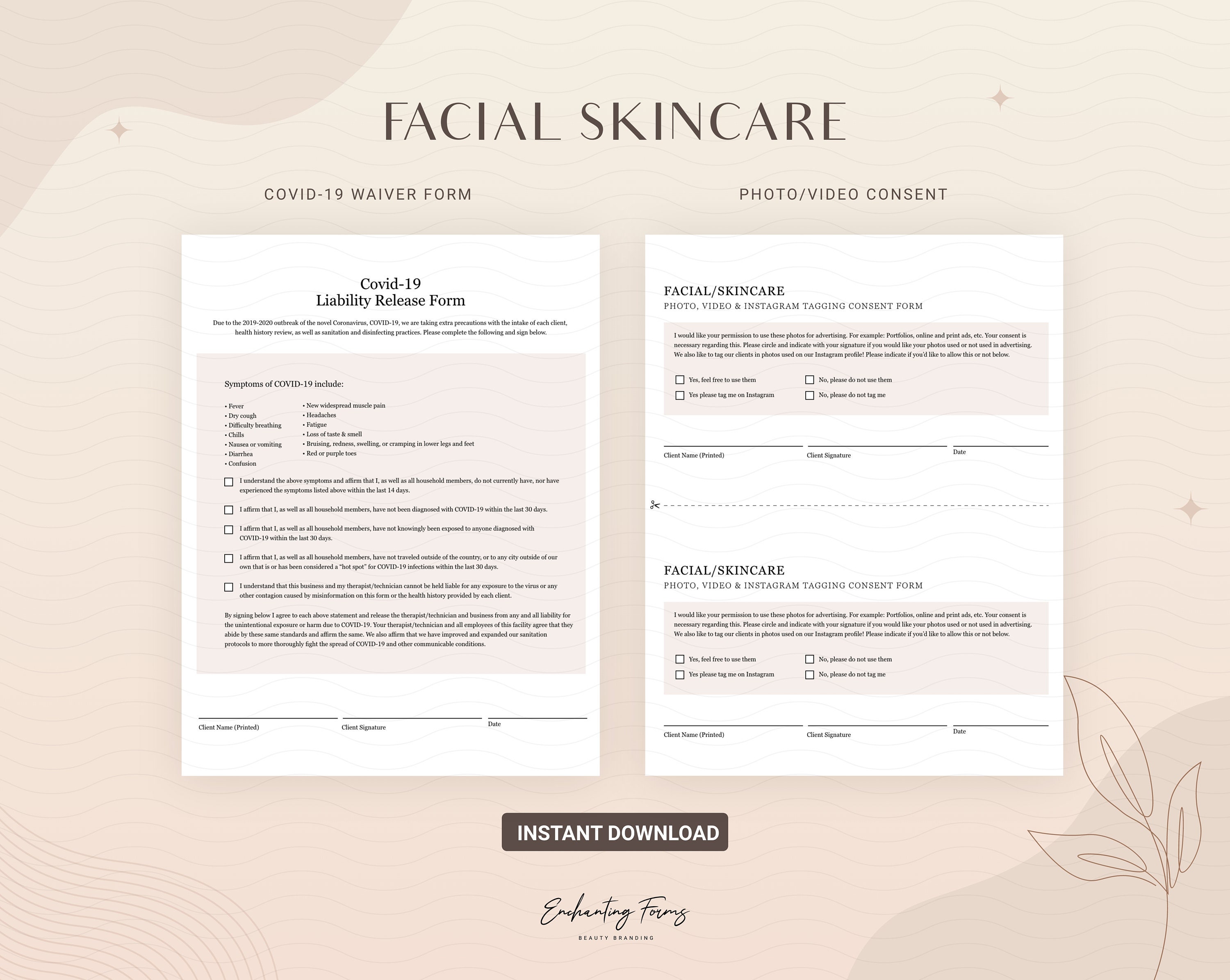 Facial Consultation Forms Facial Treatment Forms Client - Etsy