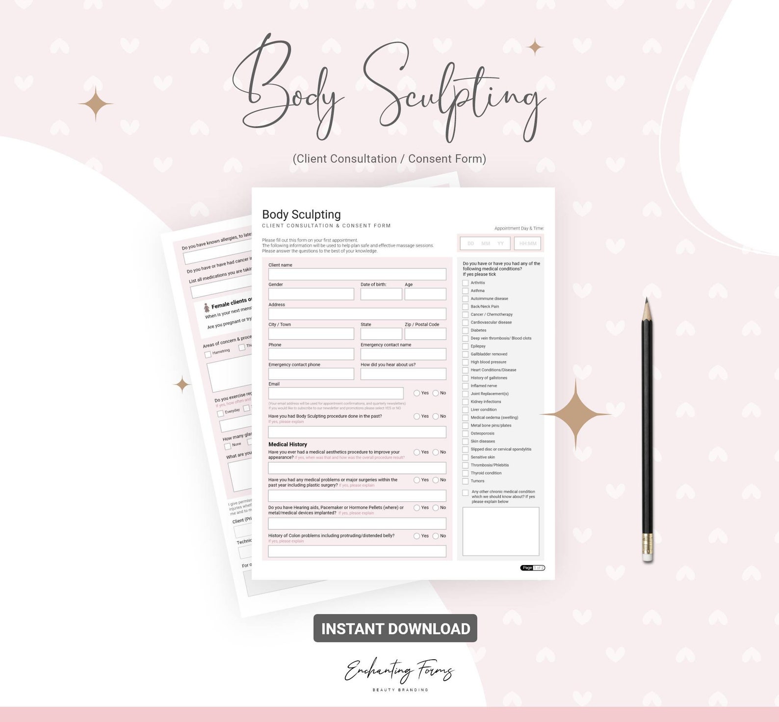 Body Sculpting Consultation & Intake Forms Body Contouring - Etsy UK