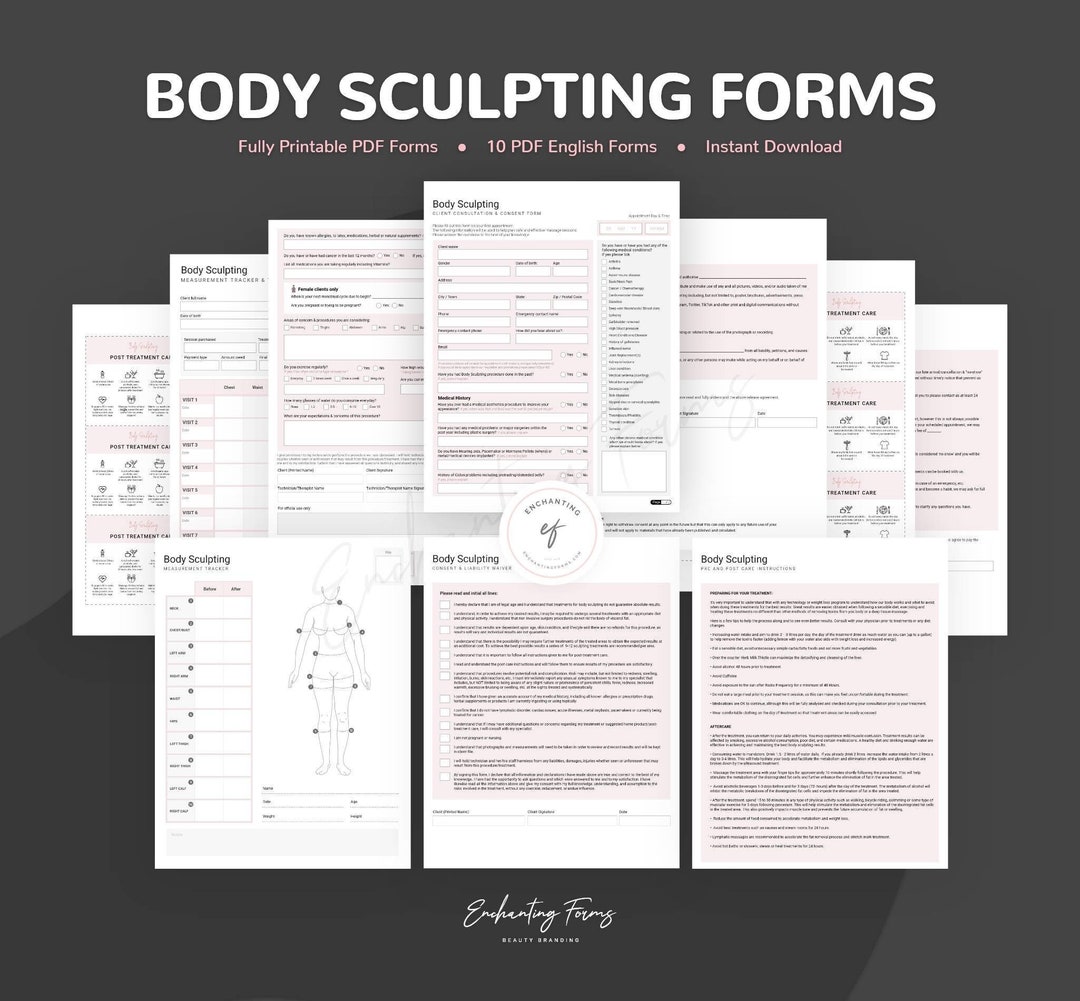 Body Sculpting Consultation & Intake Forms, Body Contouring Consent ...