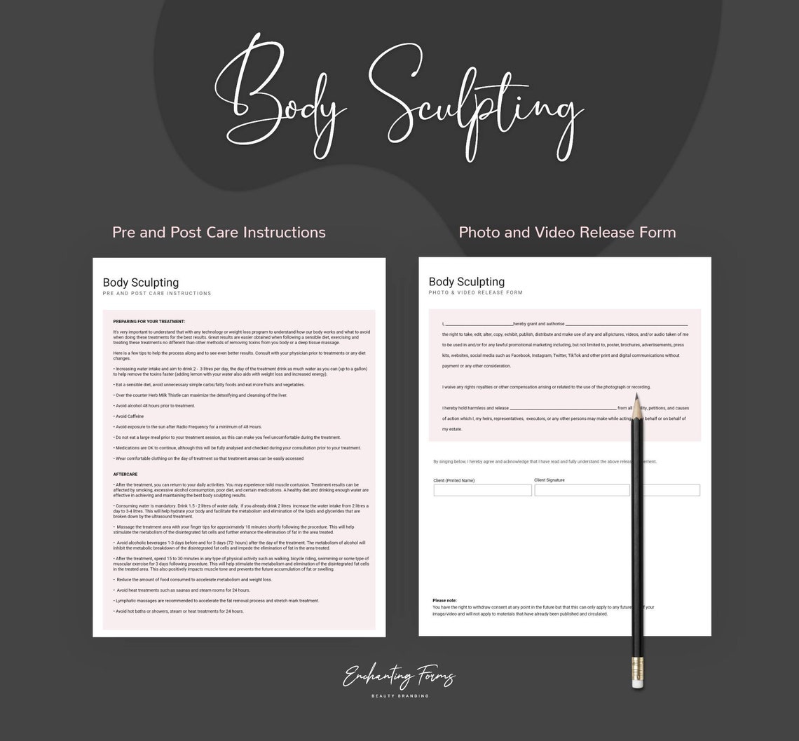 Body Sculpting Consultation & Intake Forms Body Contouring - Etsy UK