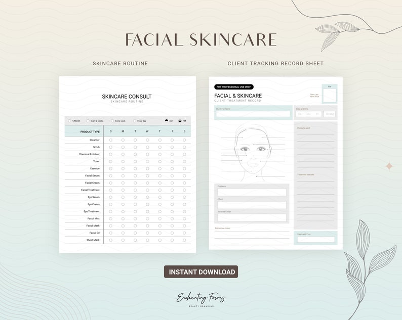 Facial Consultation Forms, Facial Treatment Forms, Client Intake Forms ...