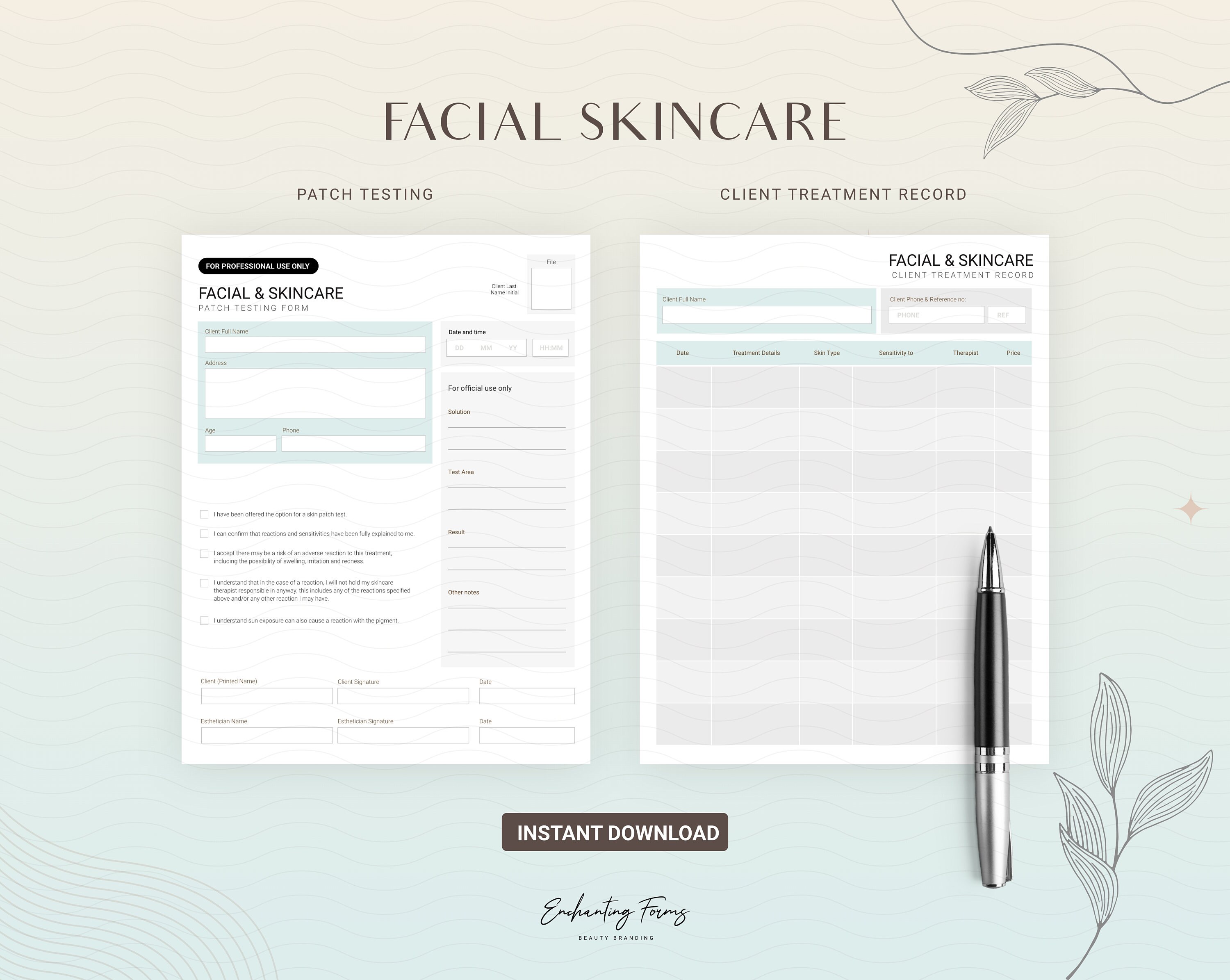 Facial Consultation Forms: Skincare Client Intake, Consent, Treatment ...