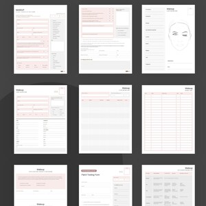 Makeup Artist Forms Client Intake Form Client Record Cards | Etsy