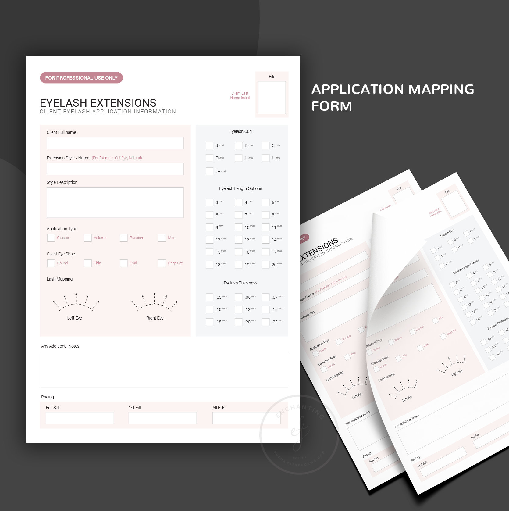 Eyelash Extension Consultation Forms Client Intake Forms | Etsy
