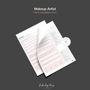 Makeup Artist Forms Client Intake Form Client Record Cards | Etsy