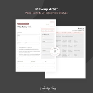Makeup Artist Forms Client Intake Form Client Record Cards | Etsy