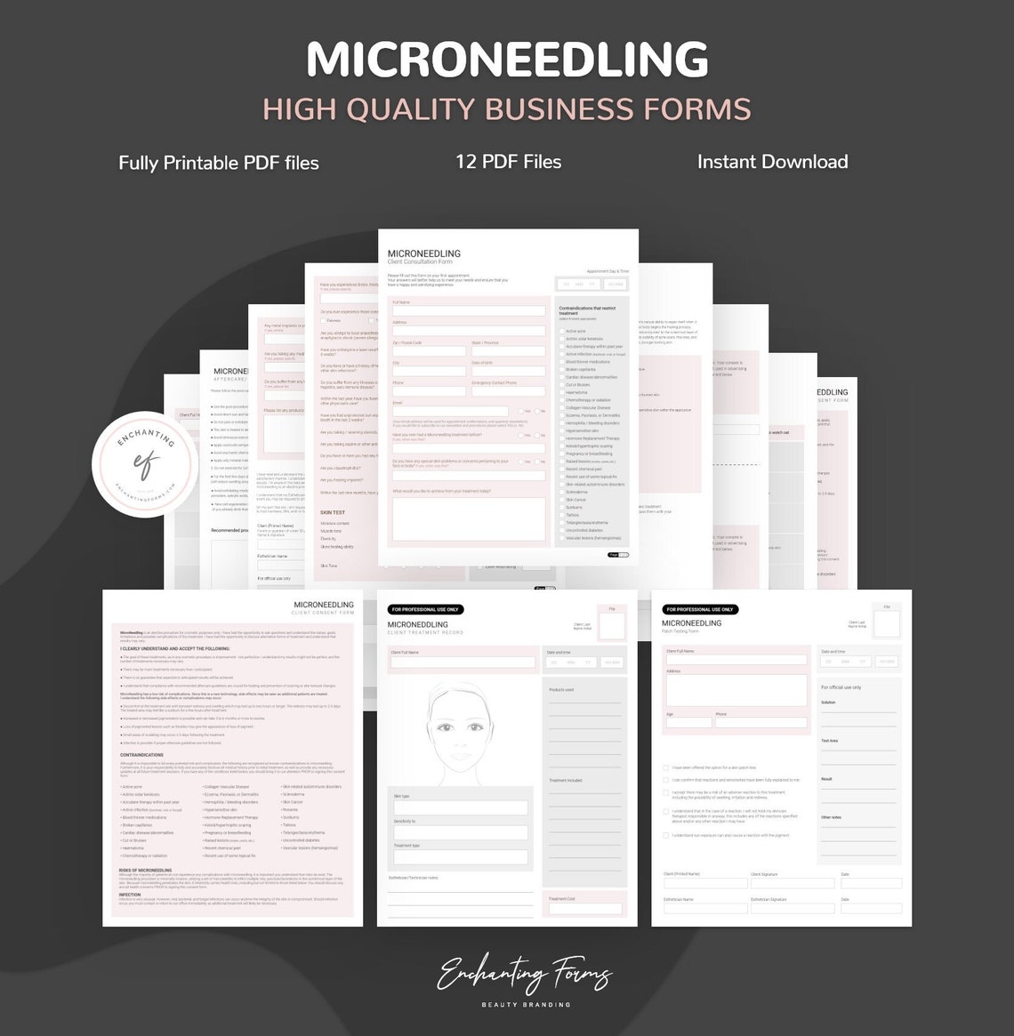 Microneedling Consultation Forms Consent Form Pre & Post - Etsy UK