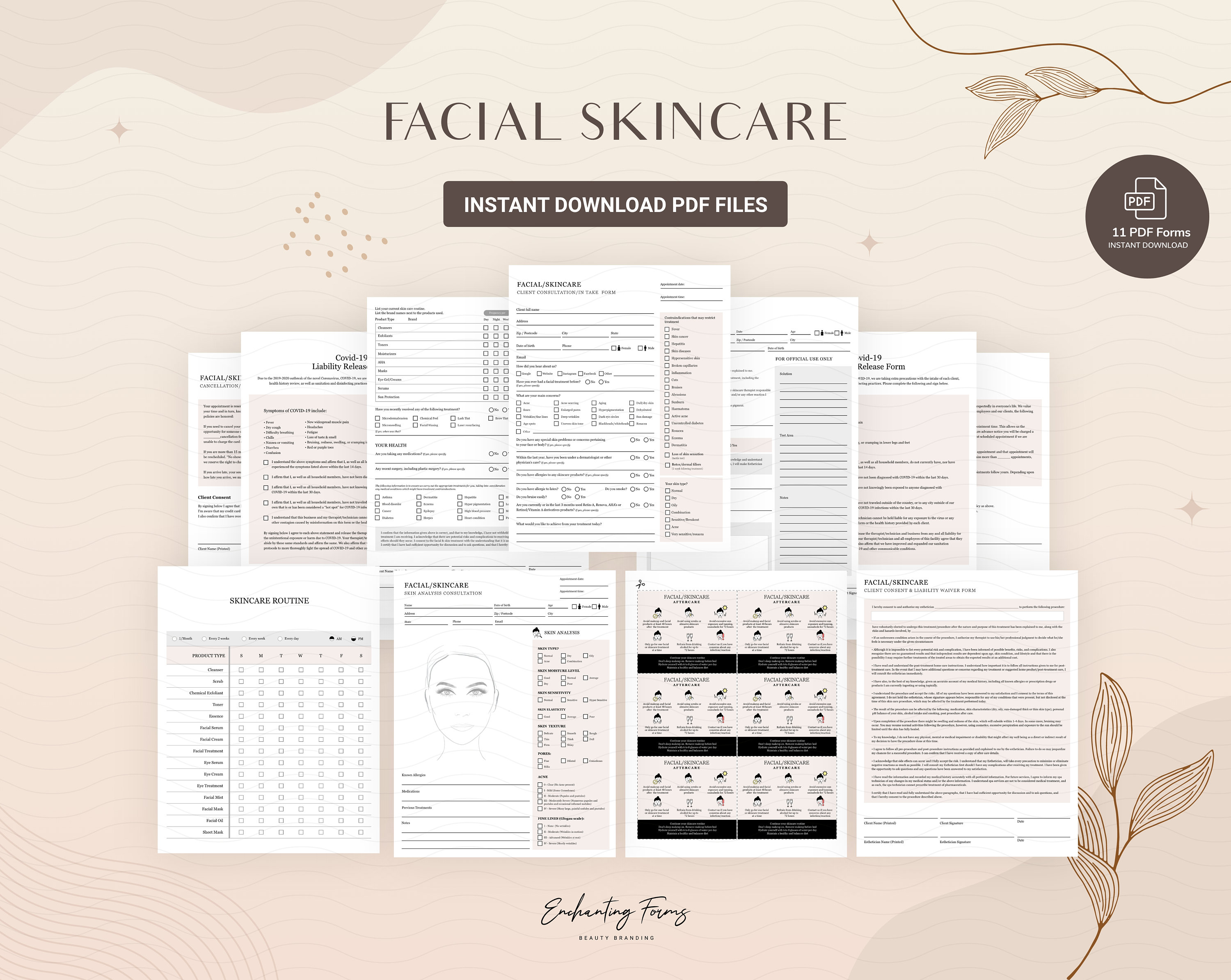 Facial Consultation Forms Facial Treatment Forms Client - Etsy