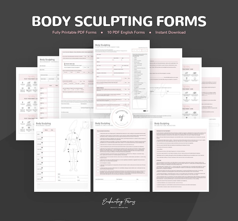 Body Sculpting Consultation & Intake Forms Body Contouring - Etsy UK