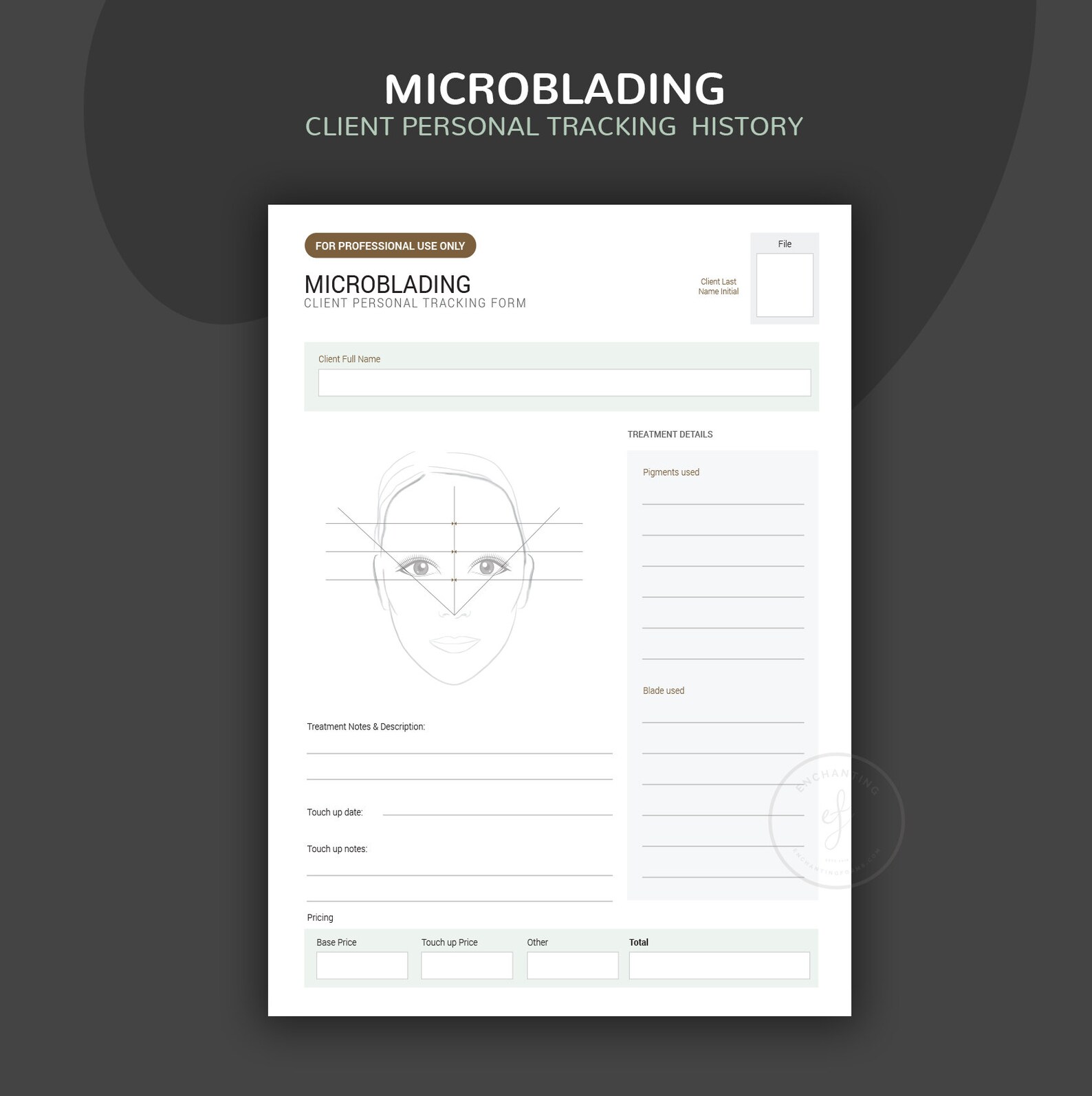 Microblading Consultation Forms, Permanent Makeup Cosmetic Tattoo PMU ...