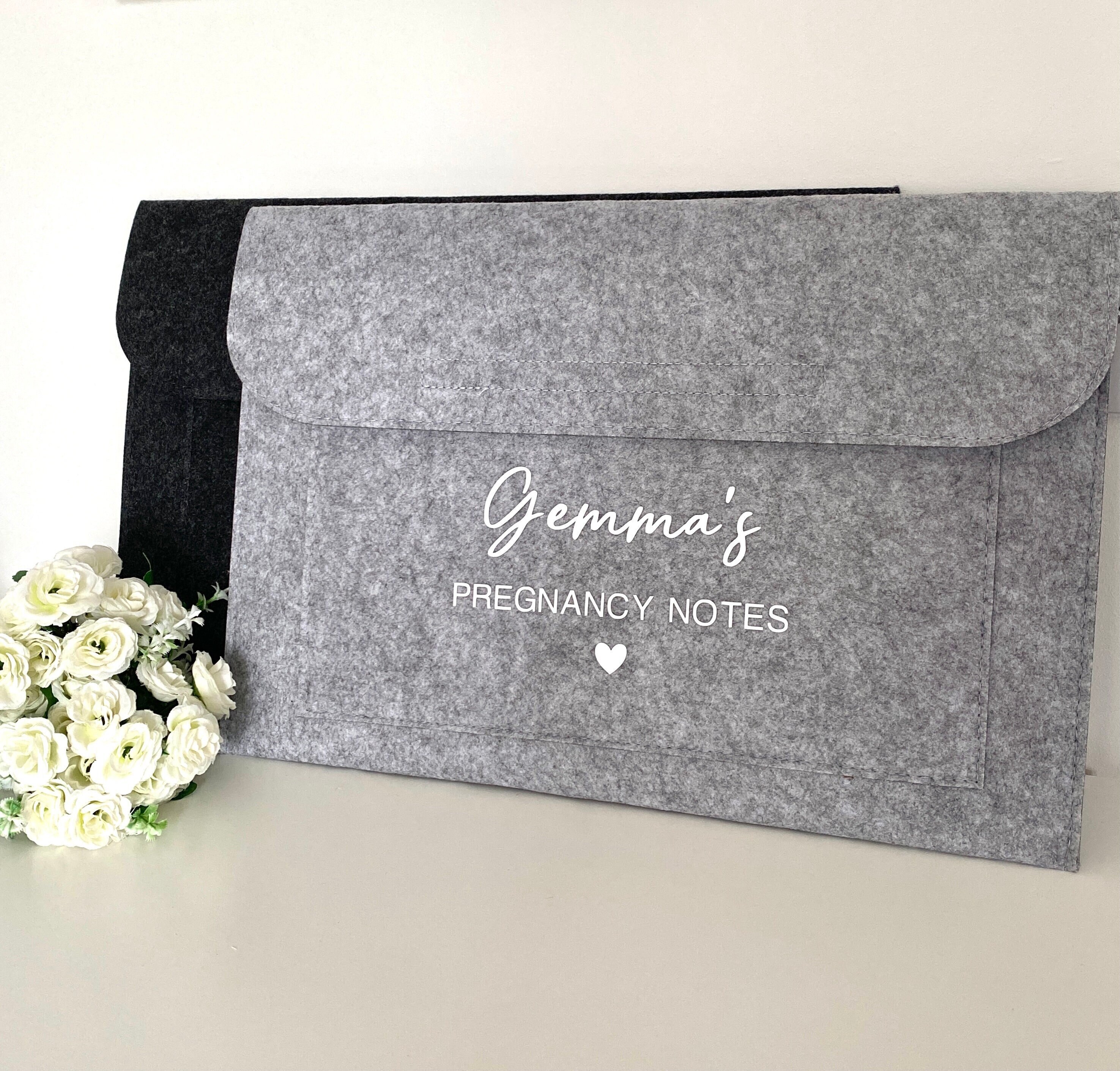 Personalised Felt Folder Pregnancy Notes Folder Pregnancy - Etsy.de