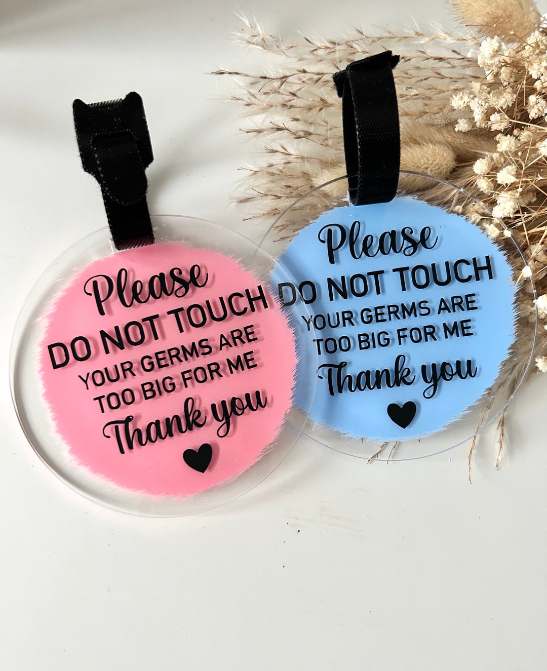 Please Do Not Touch Pram Sign, Pram Tag, Pushchair Tag, New Baby, Germs ...