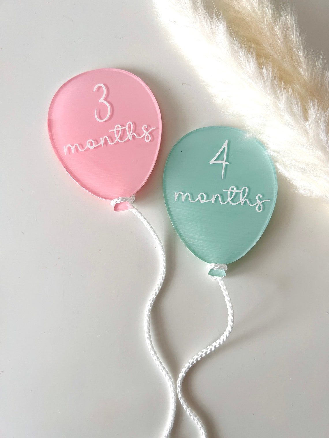 Balloon Monthly Milestones One Month Old 2 Months Old 12 - Etsy UK