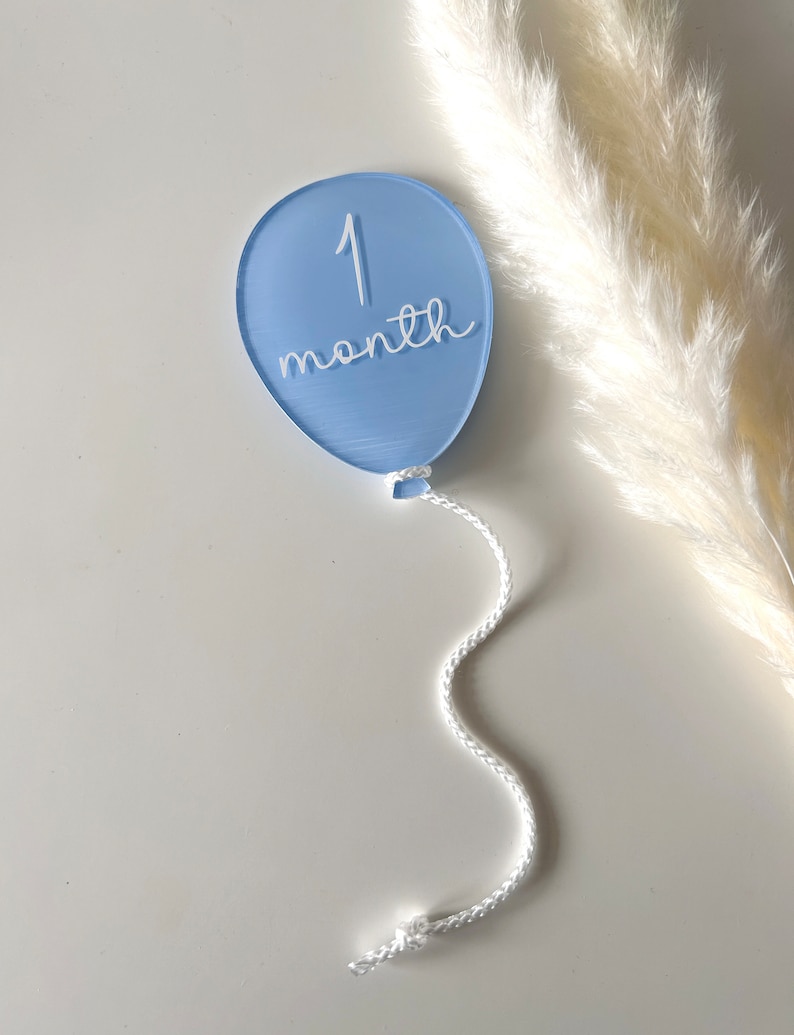 Balloon Monthly Milestones One Month Old 2 Months Old 12 - Etsy UK