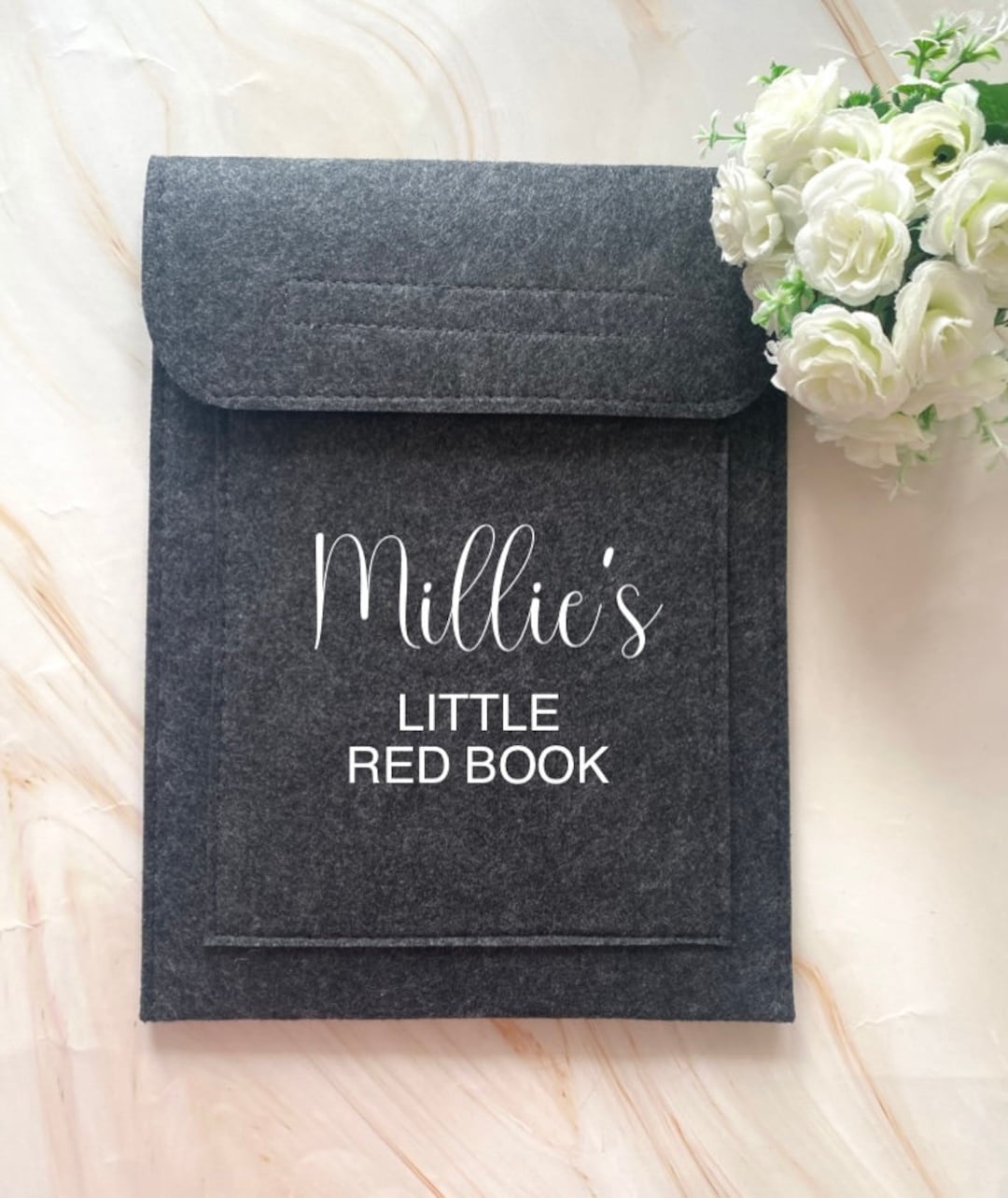 Personalised Babys Red Book Folder, Felt Folder, Little Red Book, Baby ...