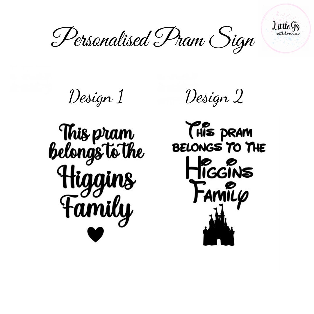 Personalised Pram Sign Babys Pram Sign Acrylic Sign - Etsy UK