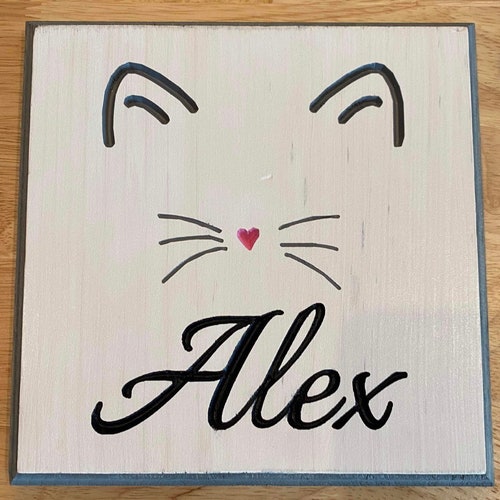 Your Name Custom Metal Cat Sign Cat Lovers Sign | Etsy