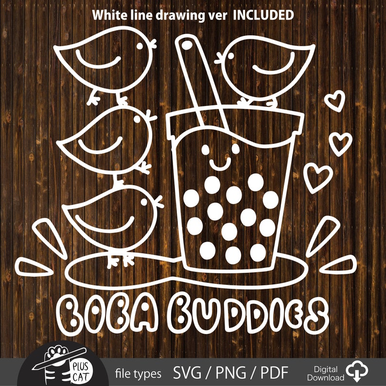 Kawaii Boba Buddies Chicks Boba Tea Bubble Tea Clip Art for Personal ...