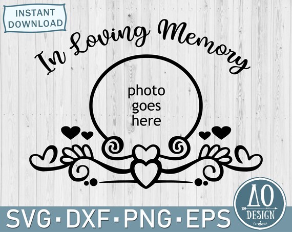 In Loving Memory SVG Memorial Frame RIP Frame Svg Funeral | Etsy