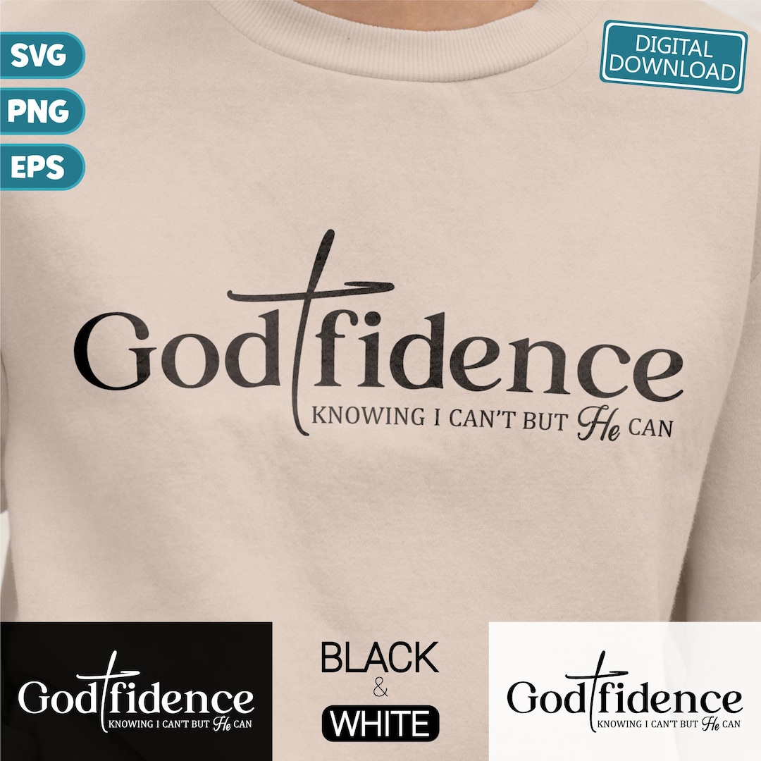 Godfidence SVG, Christian Inspirational Bible Verse (digital Download ...