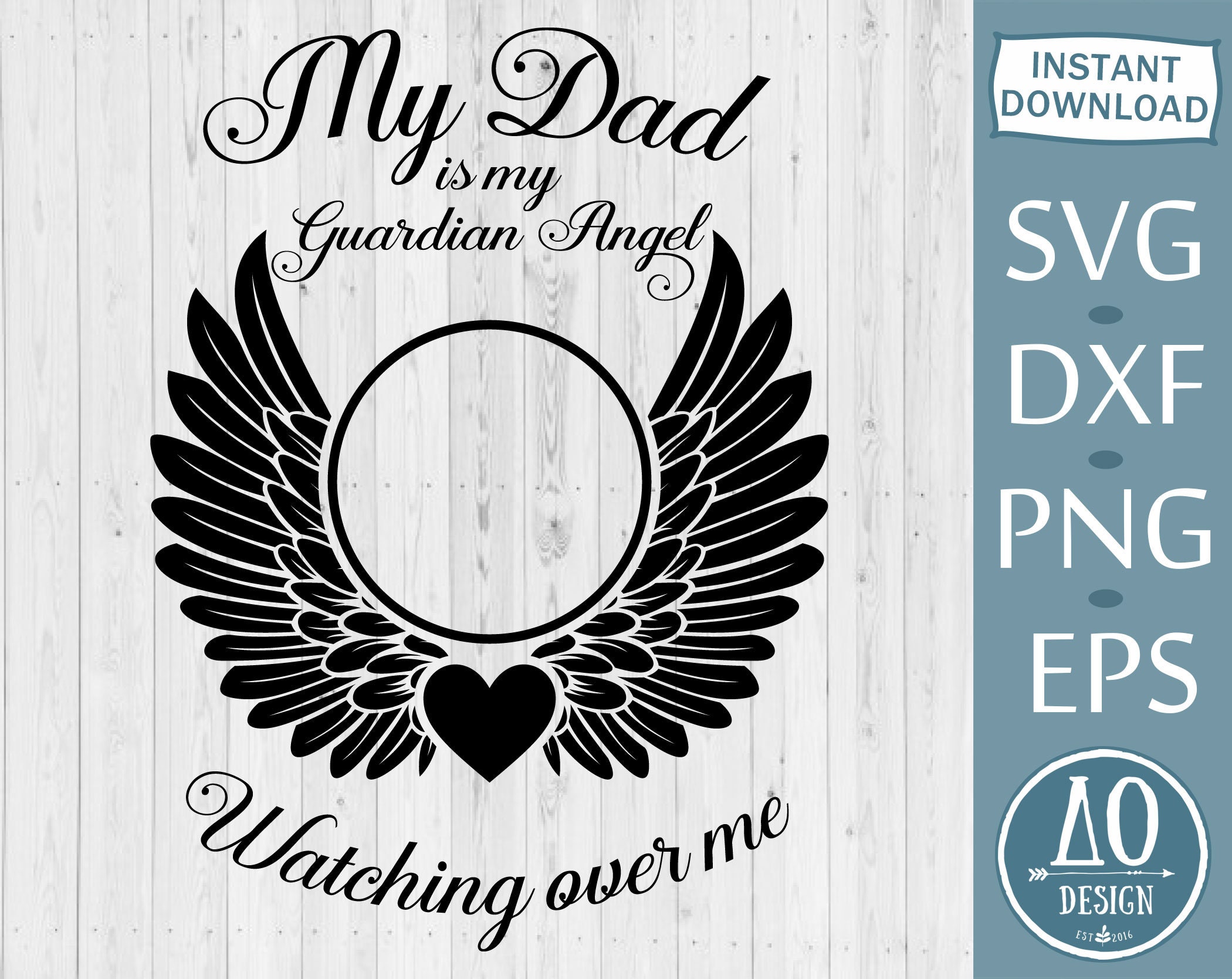 Dad is My Guardian Angel in Loving Memory Svg in Memory of - Etsy Canada