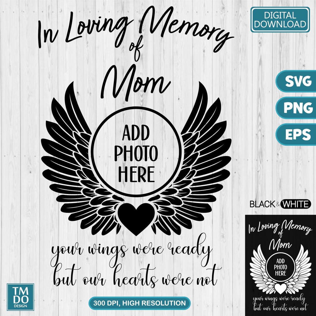 Mom Memorial Svg, in Memory of Mom Svg, Mom in Heaven Png, Mom Guardian ...