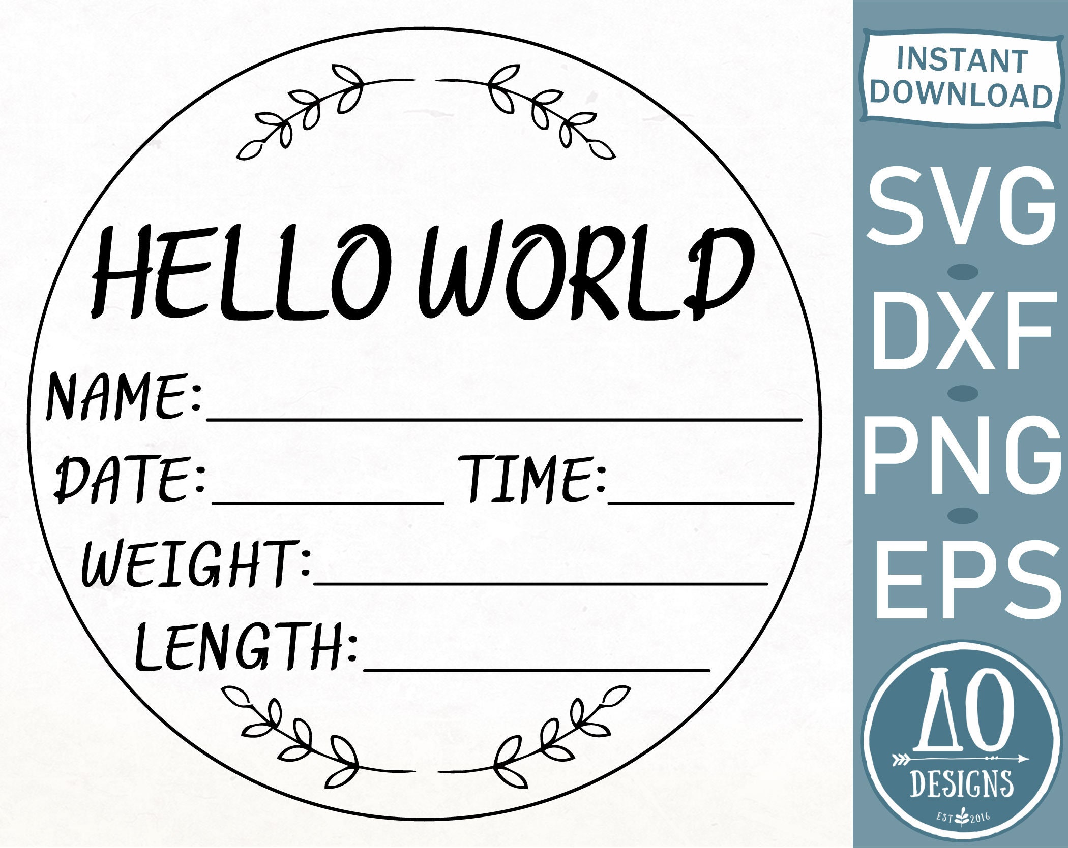 Scrapbooking Paper, Party & Kids Newborn sign svg Hello world SVG sign ...