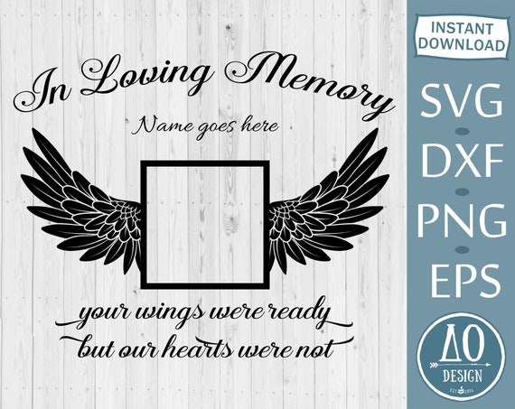Embellishments In Loving Memory SVG Instant Download Funeral quotes RIP ...
