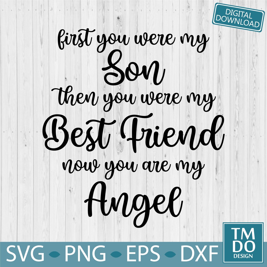 In Loving Memory of Son SVG, Son Memorial SVG, My Son in Heaven Svg ...