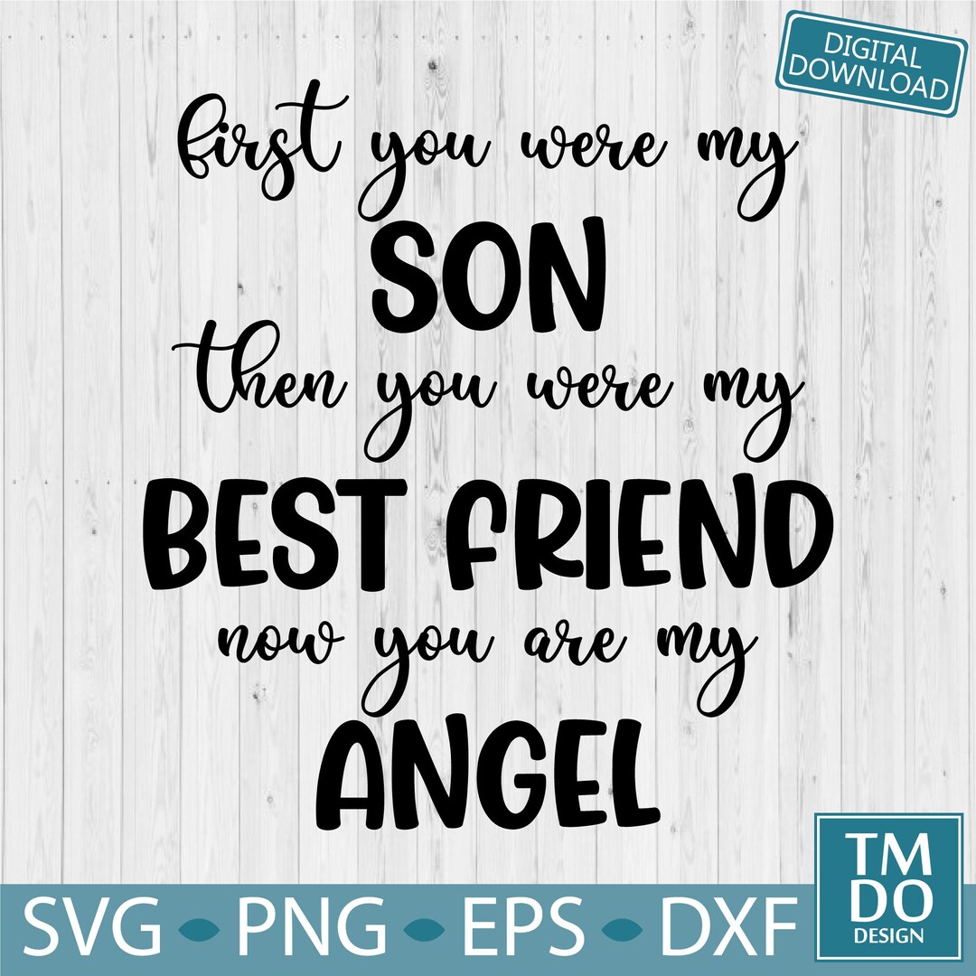 In Loving Memory of Son Svg, Angel Son Memorial Svg, for My Son in ...